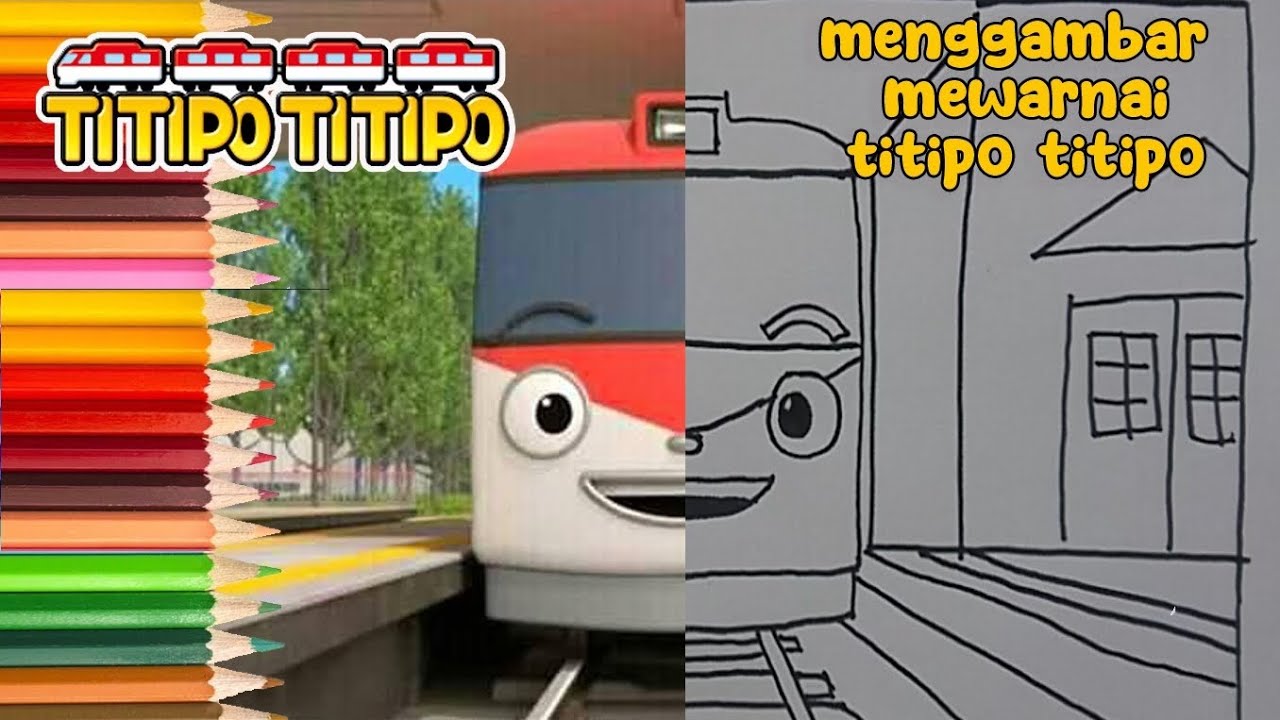 Menggambar SKETSA TITIPO TITIPO THE TRAIN terbaru #tayo #sketch #titipo #titipotitipo #art - YouTube