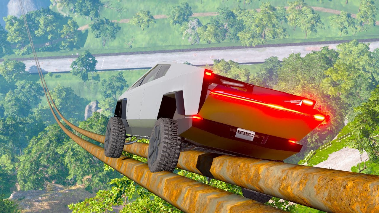 Cars vs Zipline #2 (BeamNG Drive) - YouTube