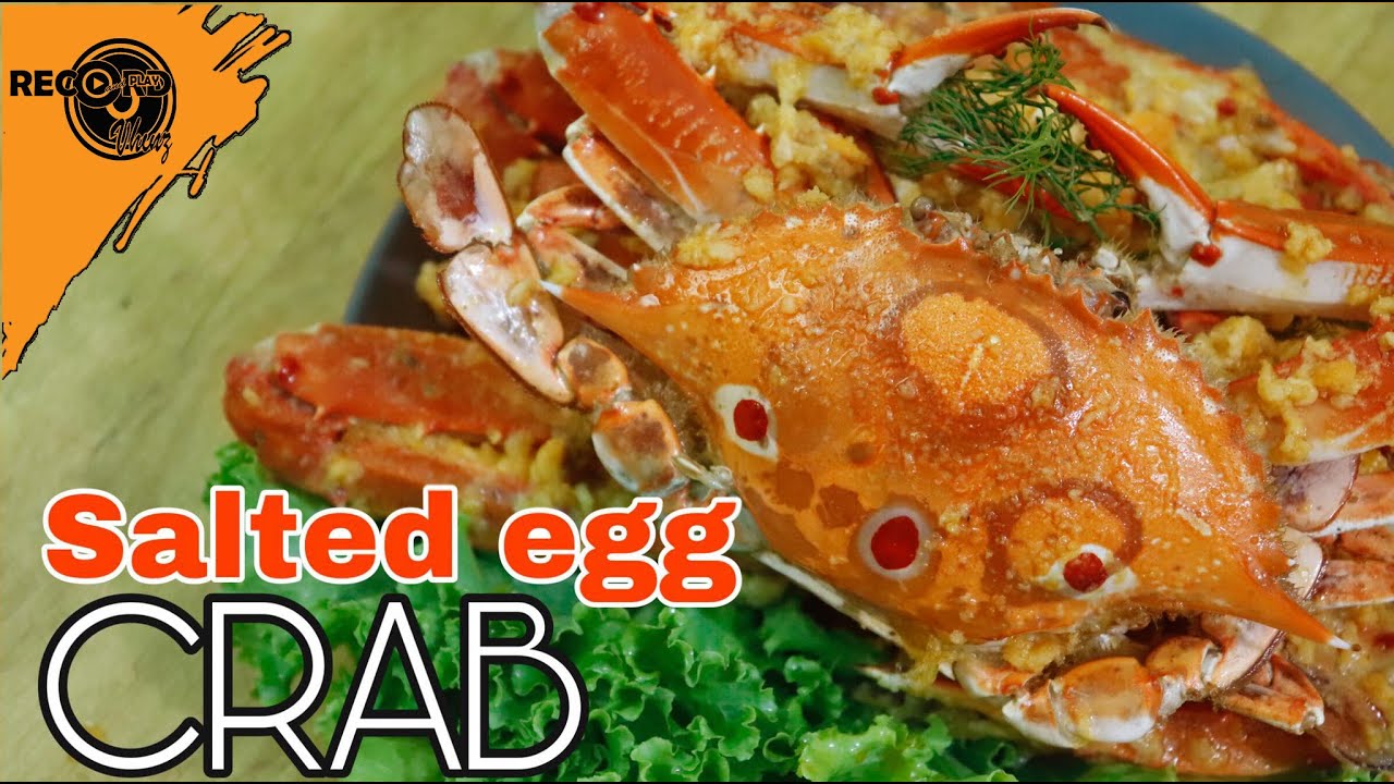 SALTED EGG CRAB | seafoods dish | how to cook salted egg crab Singapore ...