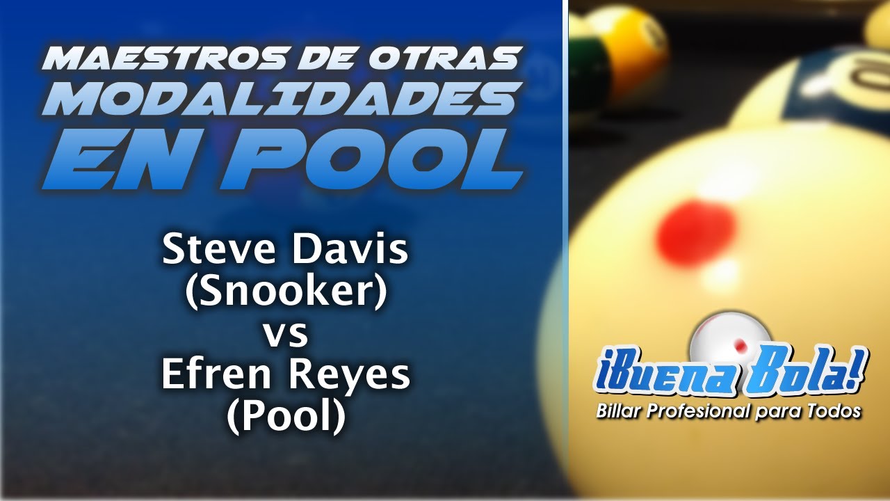 Steve Davis (Snooker players) vs Efren Reyes (Pool Player) - 2001 - YouTube