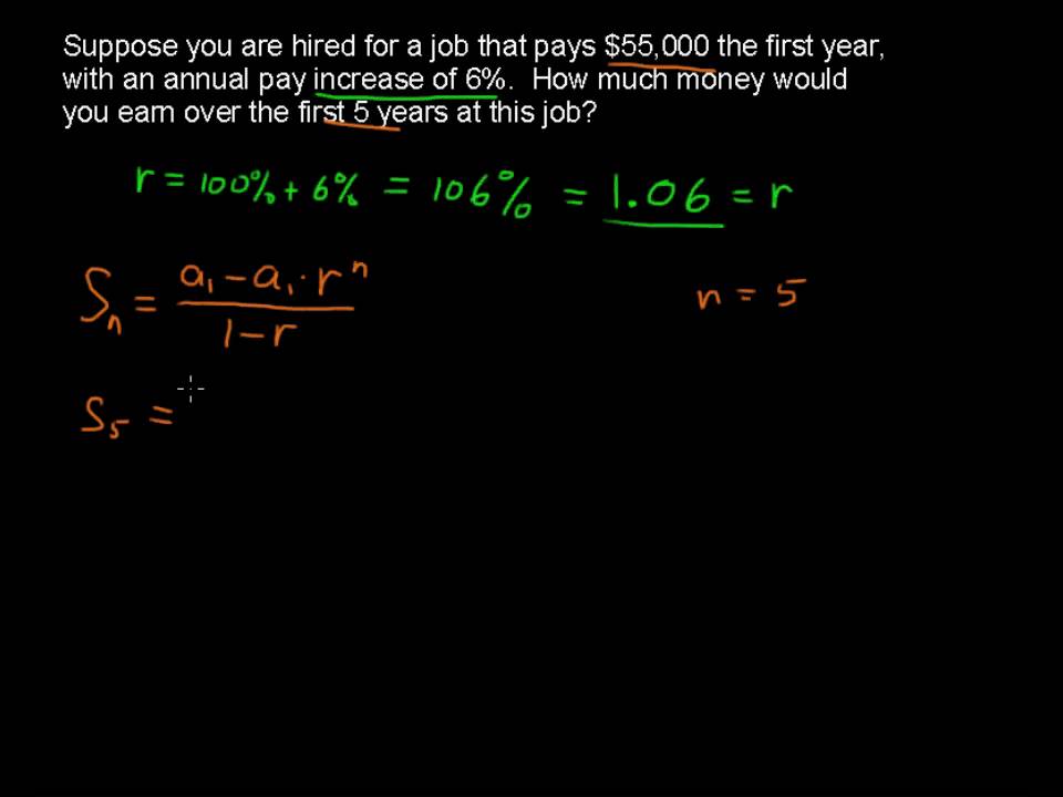 Sum of n Terms of a Geometric Series - Precalculus Tips - YouTube