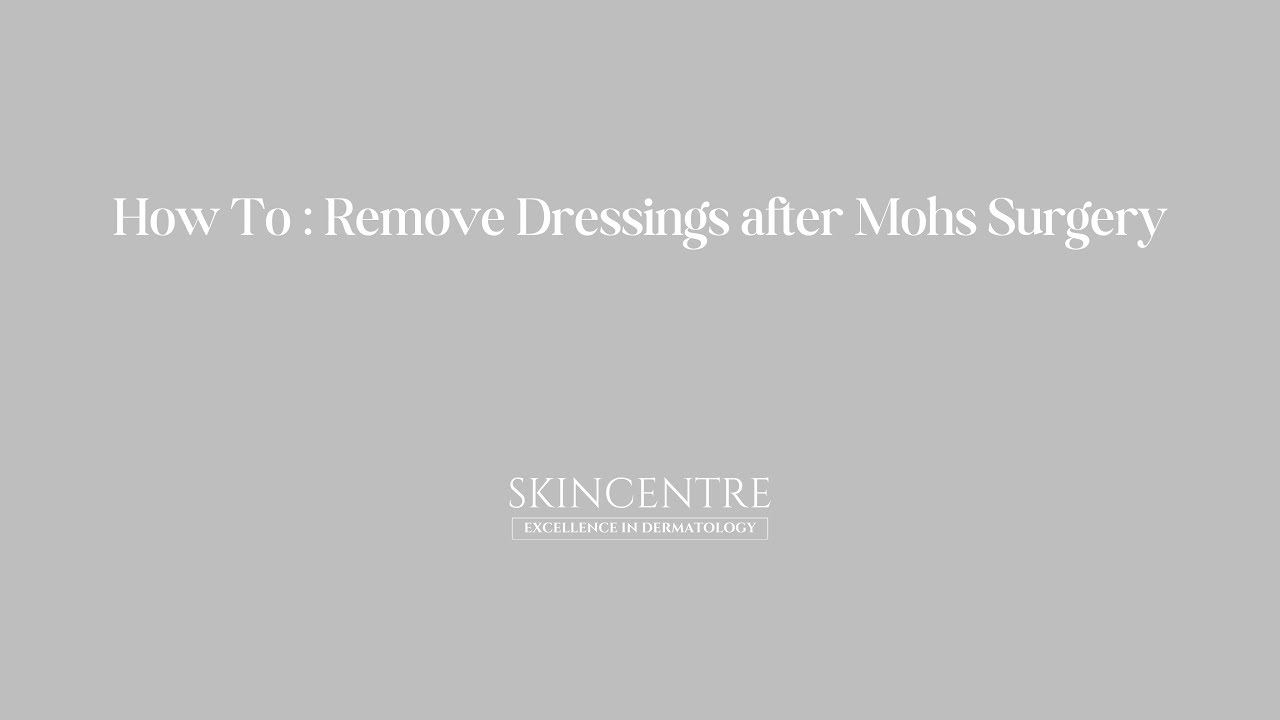 How To: Remove dressings after Mohs surgery - YouTube