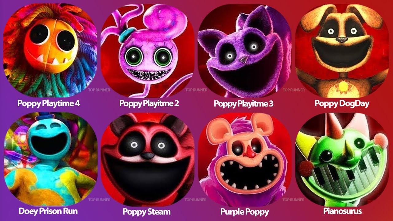 Poppy Playtime 4 Mobile,Poppy Roblox,Purple Poppy,DogDay,Doey Prison ...