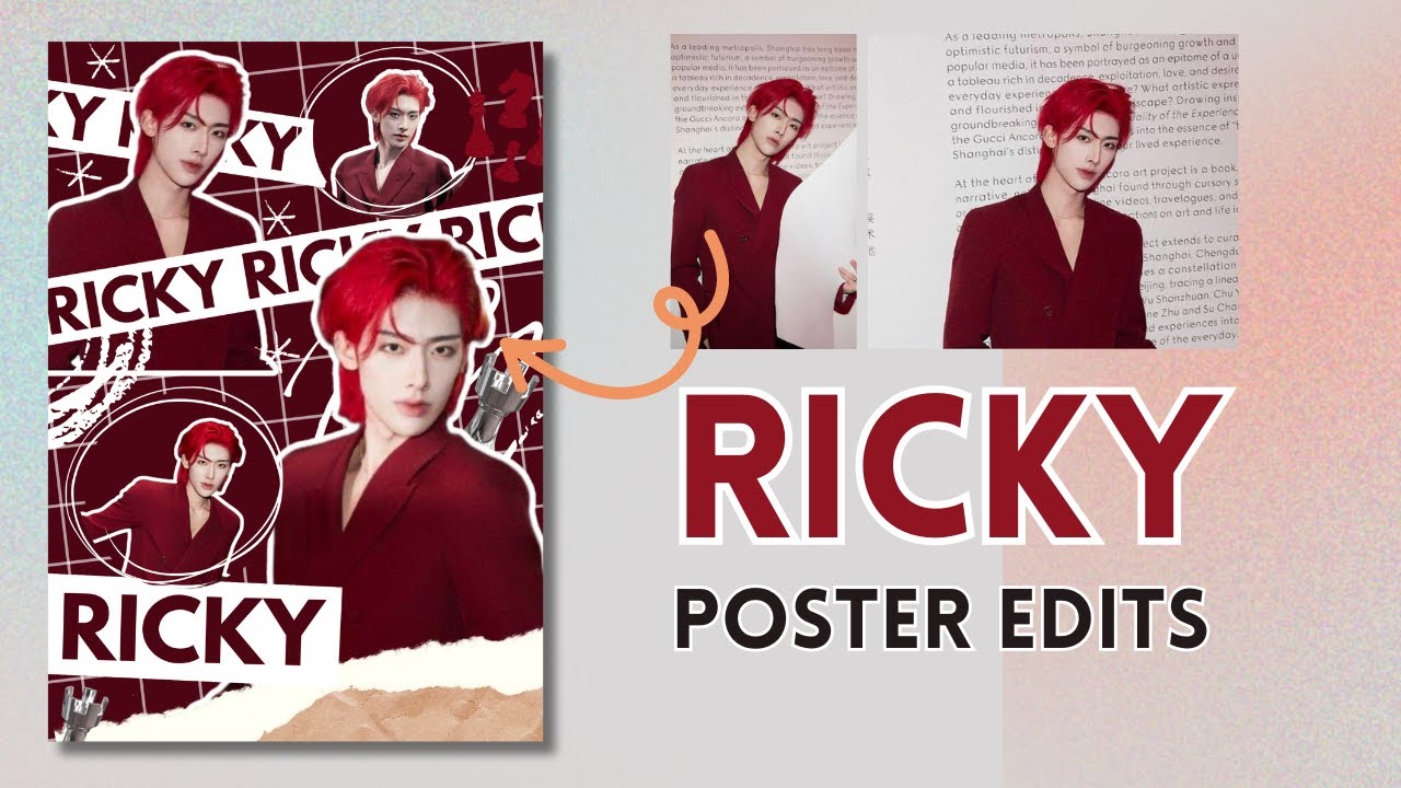 KPOP Poster Edit: Ricky Zerobaseone ZB1 | Canva Timelapse Tutorial ...