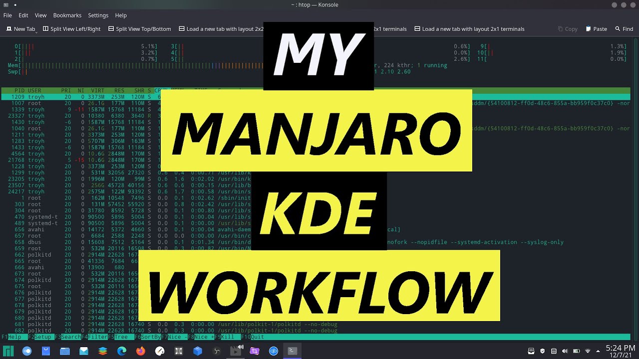 My Manjaro KDE Workflow - Mailspring | Gimp | Kdenlive - YouTube