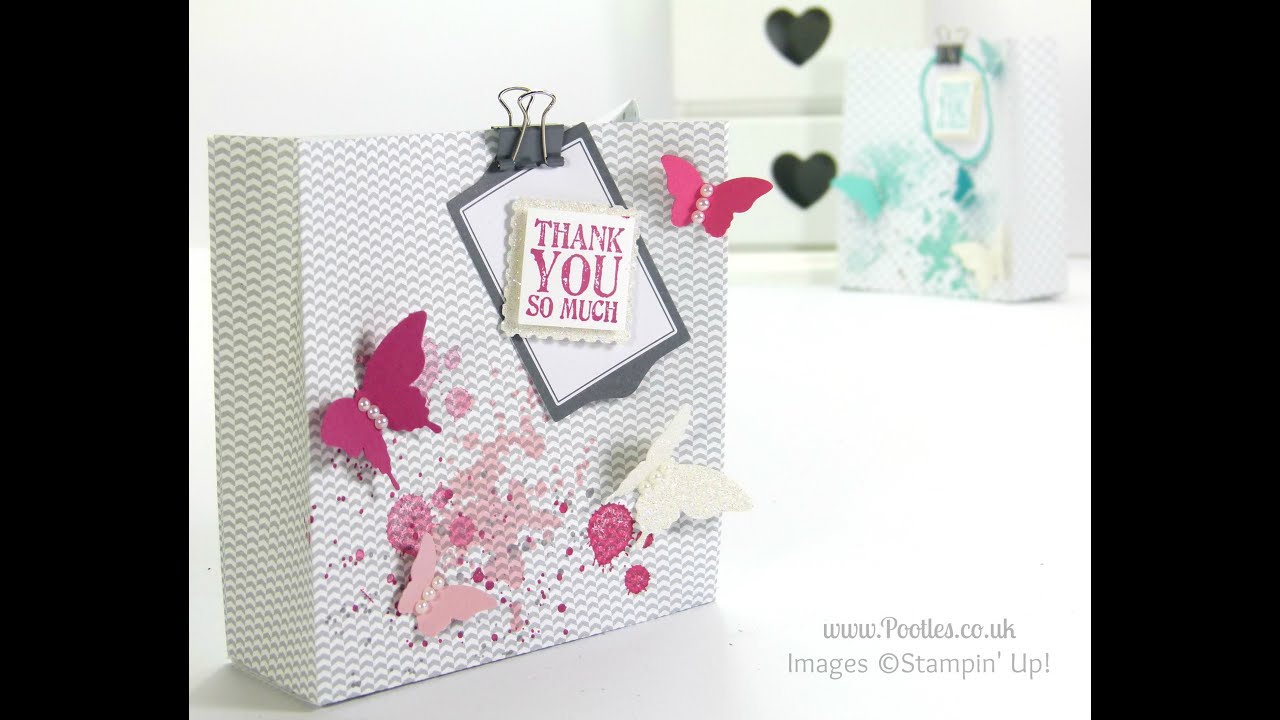 Stampin' Up! UK Butterfly Bag Tutorial - YouTube