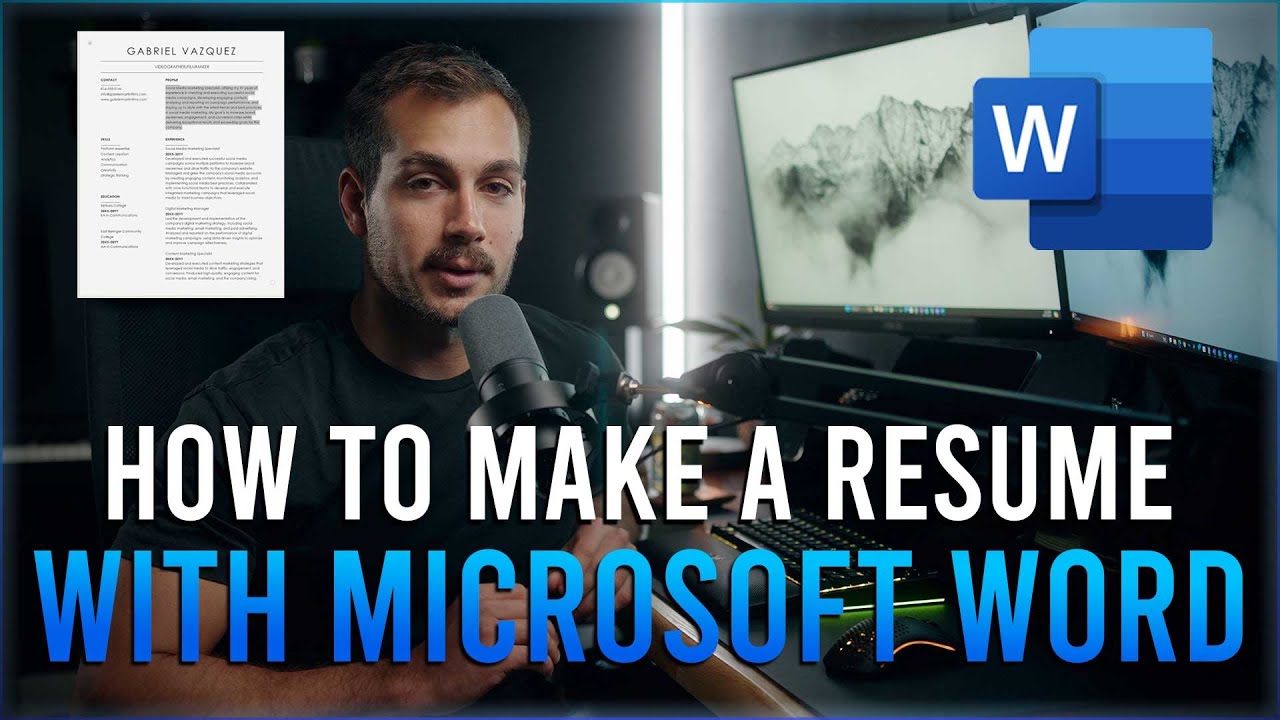 How to Make a Resume in Word - YouTube