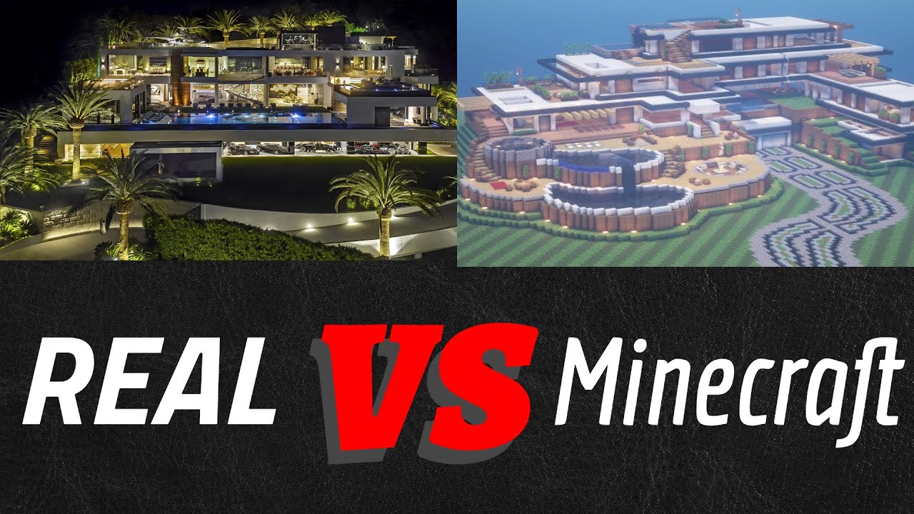 BUILDING A REAL LIFE MANSION IN MINECRAFT!! (Minecraft challenge) - YouTube