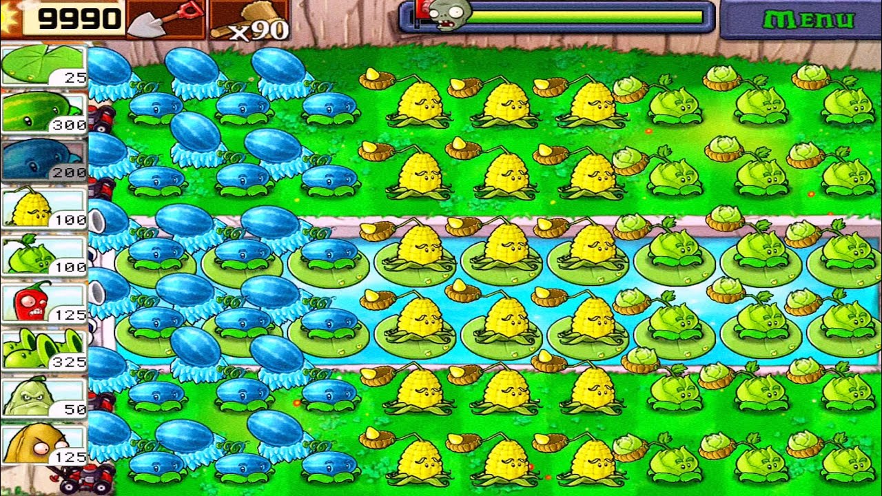 Plants vs Zombies || Catapult Plants vs All Zombies || Survival Pool ...