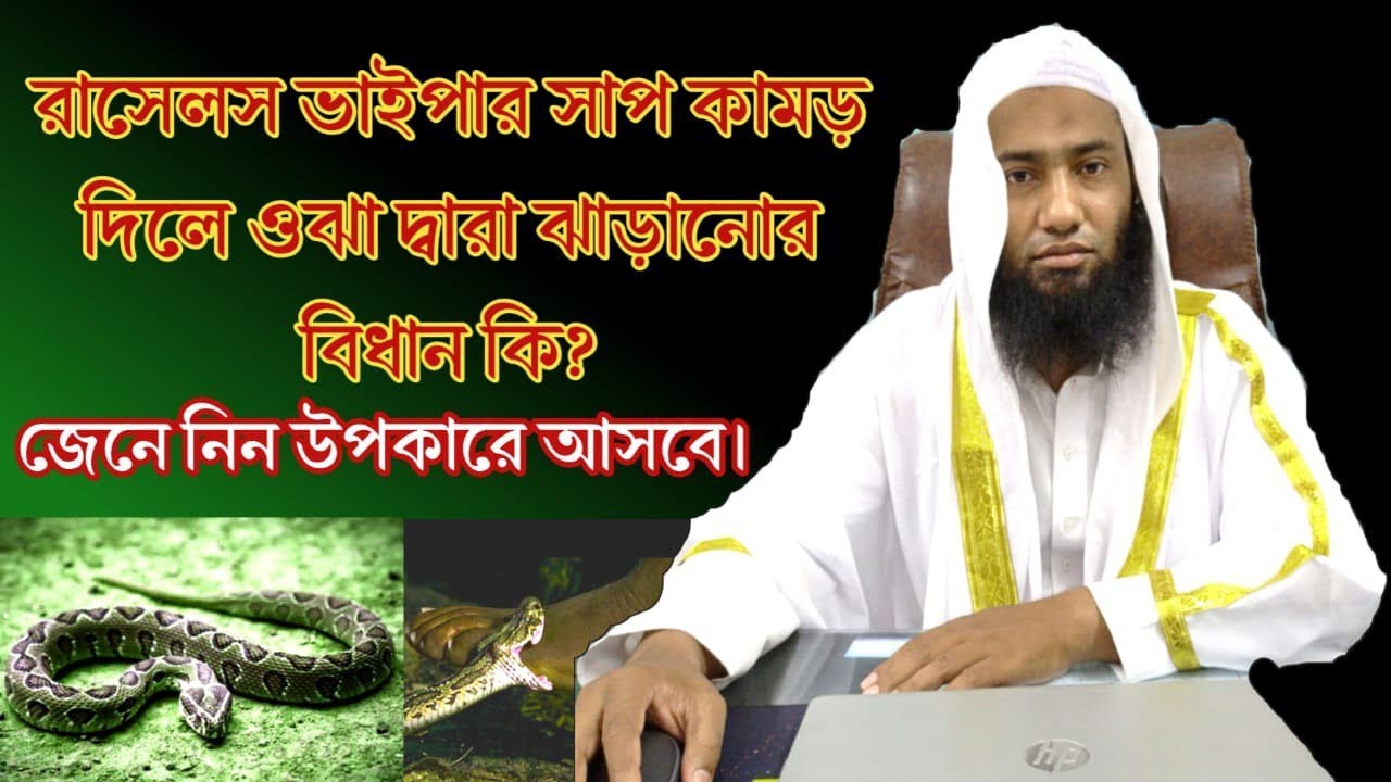 রাসেলস ভাইপার সাপ কামড় দিলে ওঝা দ্বারা ঝাড়ানোর বিধান কি ? //মুফতি ...