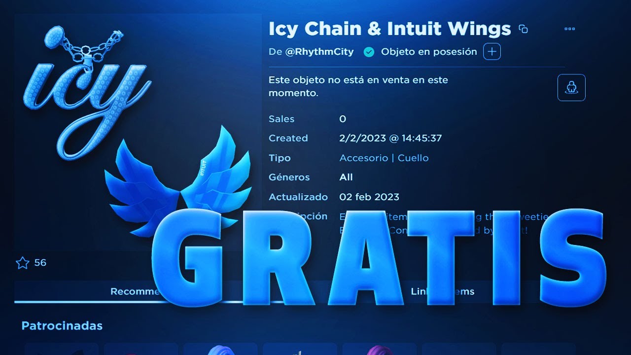 🧊 CONSIGUE LA ICY CHAIN & LAS INTUIT WINGS *GRATIS* EN ROBLOX! - YouTube