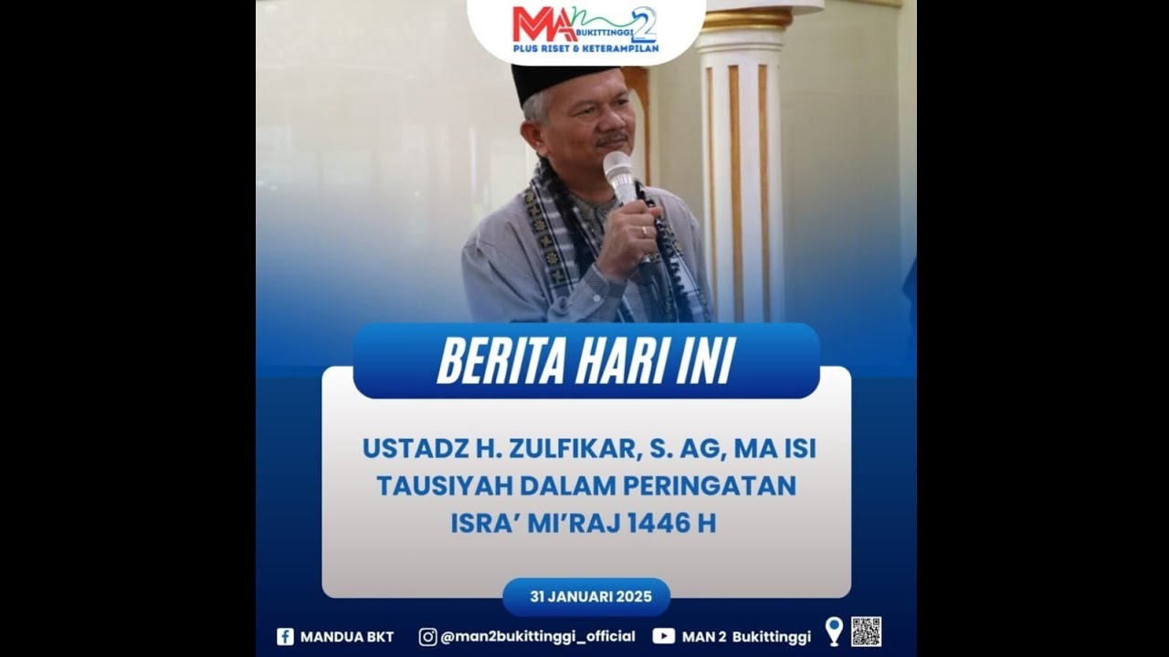 MAN 2 KOTA BUKITTINGGI MEMPERINGATI ISRA' MI'RAJ 1446 H - YouTube