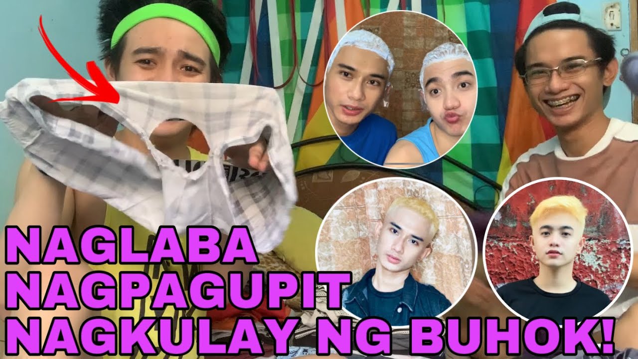 NAGPALABA NG BUTAS NA BRIEF! | OUR HAIR COLOR JOURNEY | GAY COUPLES ...