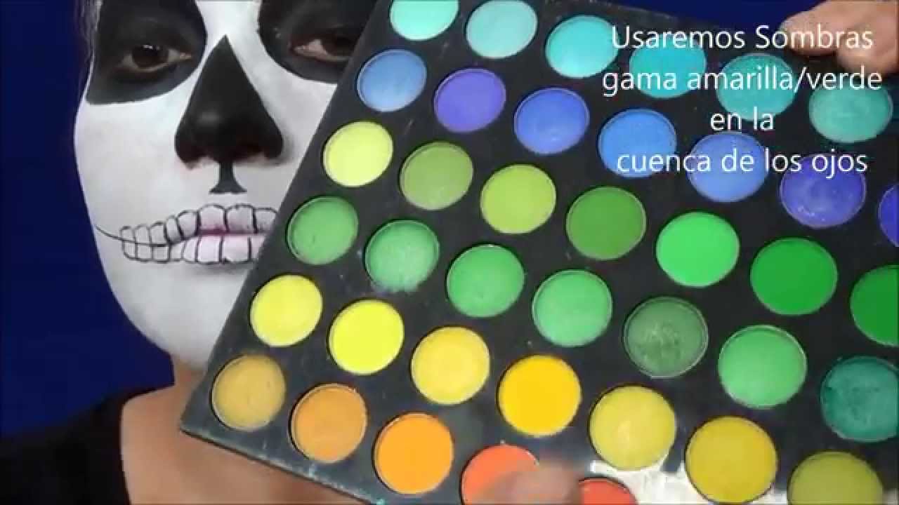 MAKE UP CALACA CATRINA HALLOWEN - YouTube