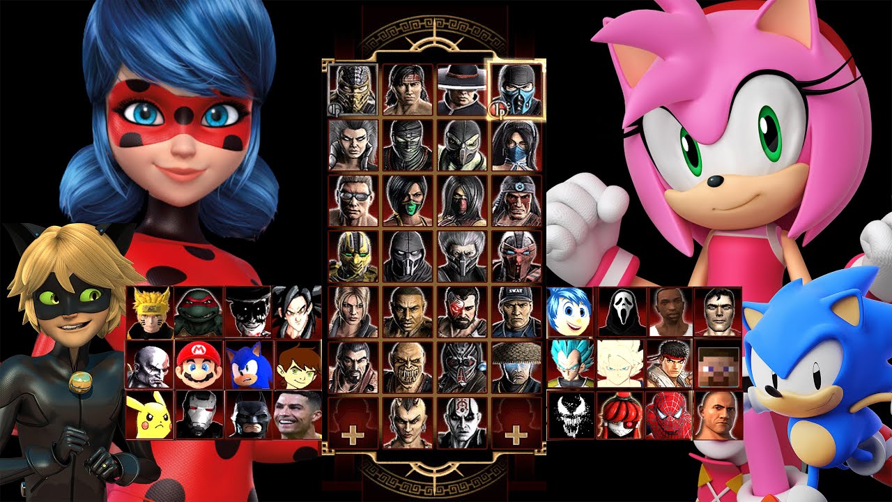 MORTAL KOMBAT 9 | LADYBUG & AMY ROSE | EXPERT TAG LADDER | GAMEPLAY ...