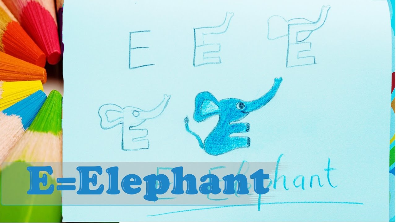 Learn Alphabet with Animals for Kids | How to Draw using Alphabets - E ...