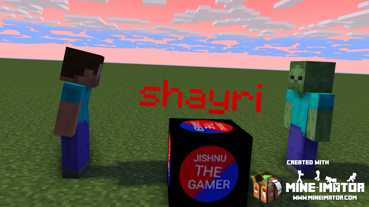 first minecraft animation video with shayri - YouTube