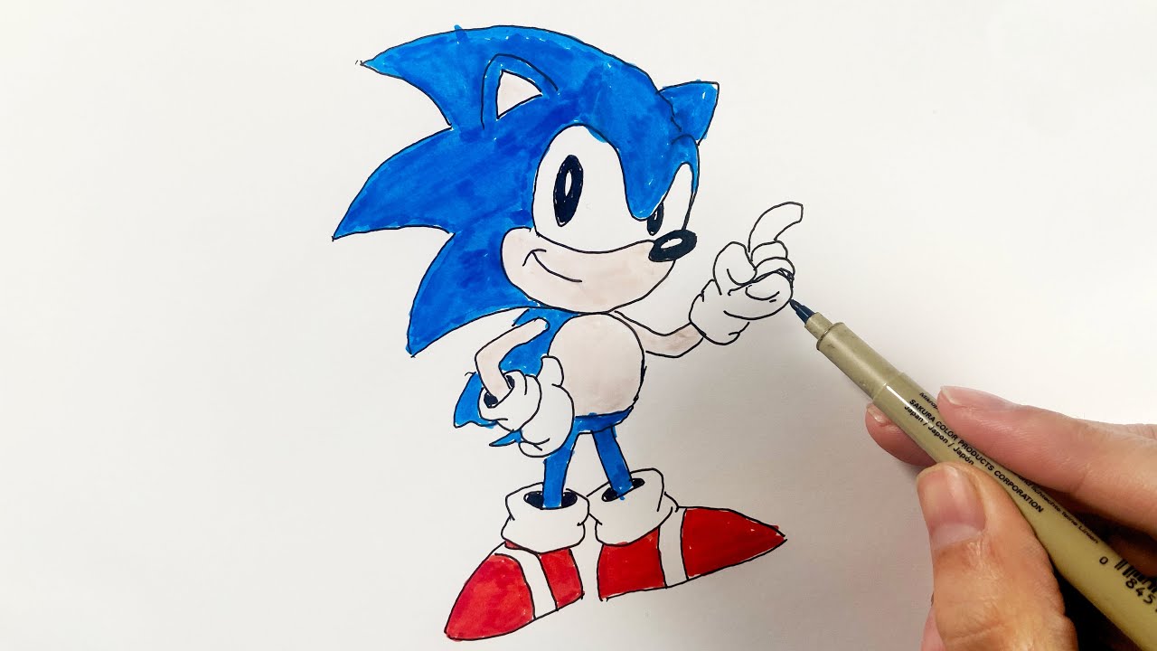 How To Draw Sonic The Hedgehog Running