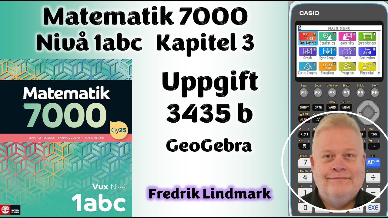 Nivå 1abc Uppgift 3435 b GeoGebra Matematik 7000 - YouTube