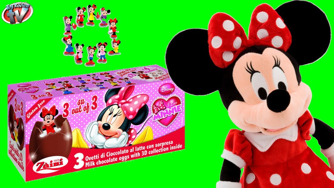 Disney I Love Minnie Surprise Eggs Unboxing, Triple Pack, Chocolate ...