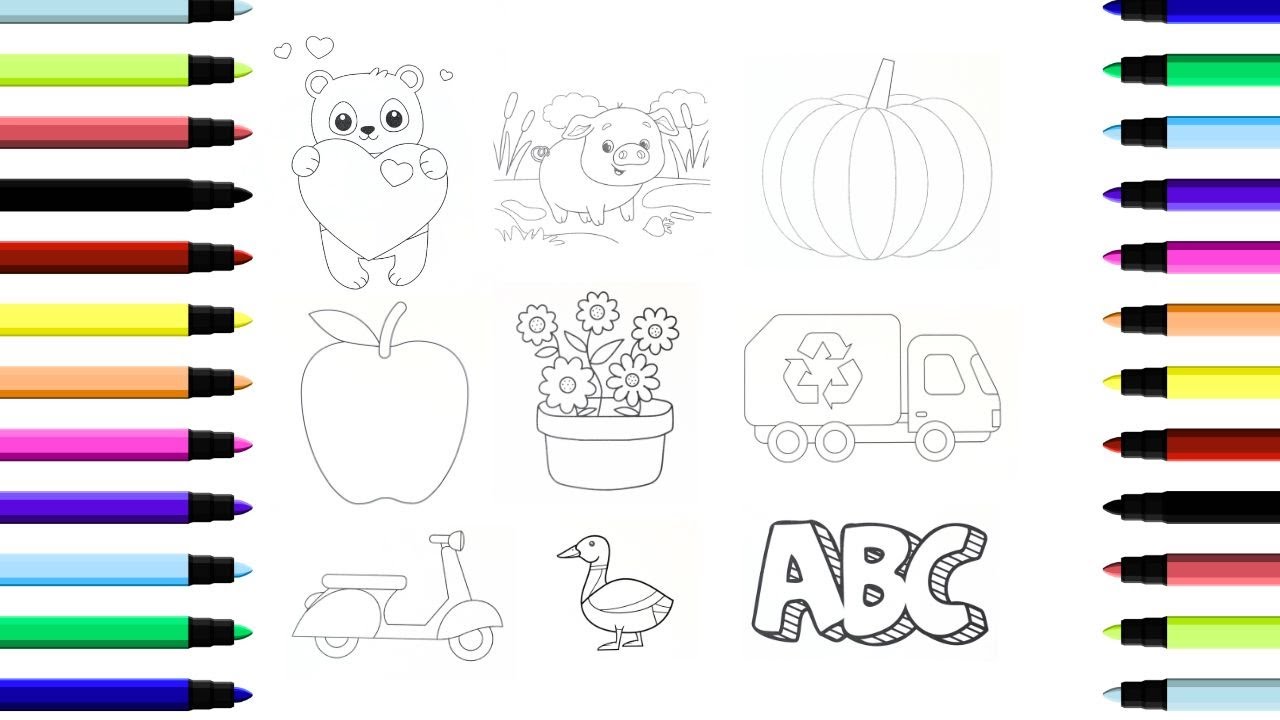 Let's Learn to Color for 1 Hour - YouTube