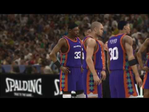 NBA Live 95 (Remake Series) 1995 all star game 1st half (CPU vs CPU) W ...
