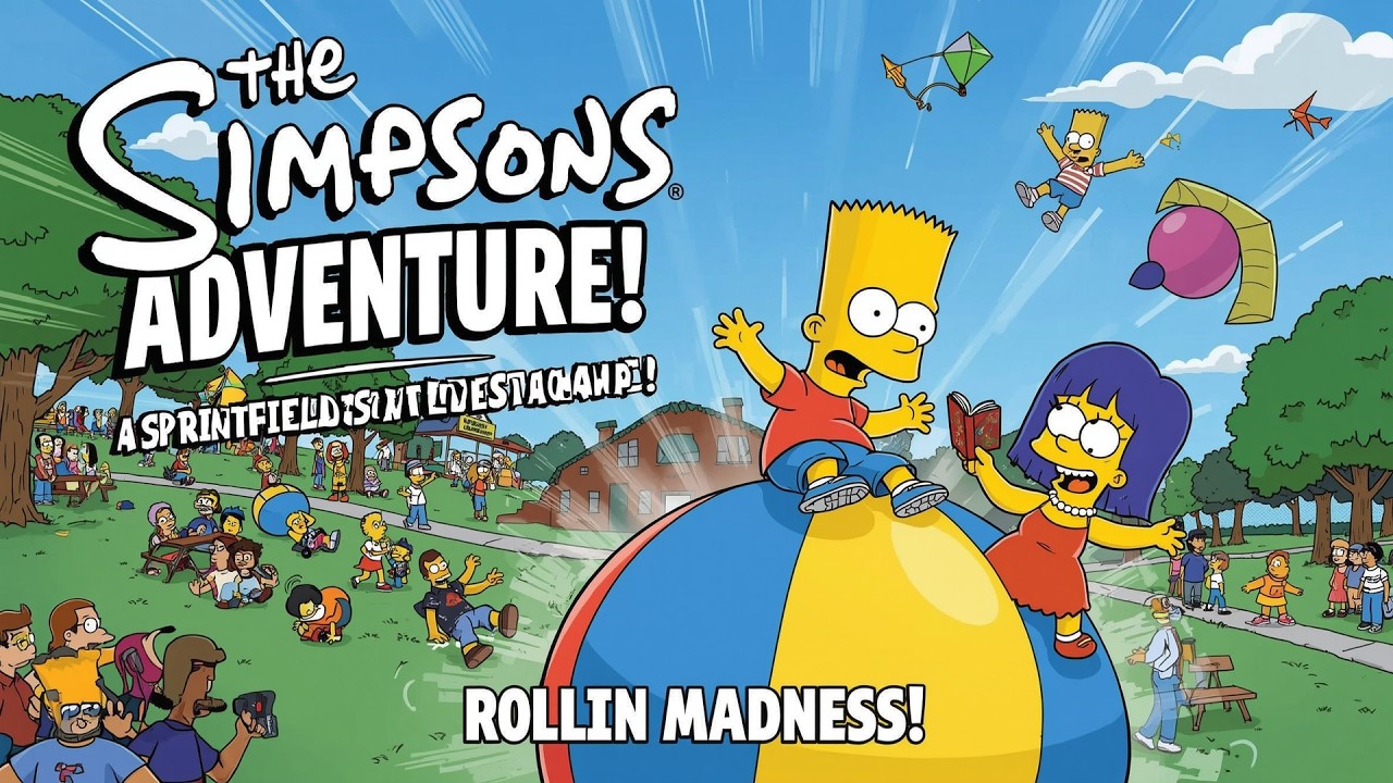 The Simpsons The Giant Ball Adventure! Springfield's Wildest Game - YouTube