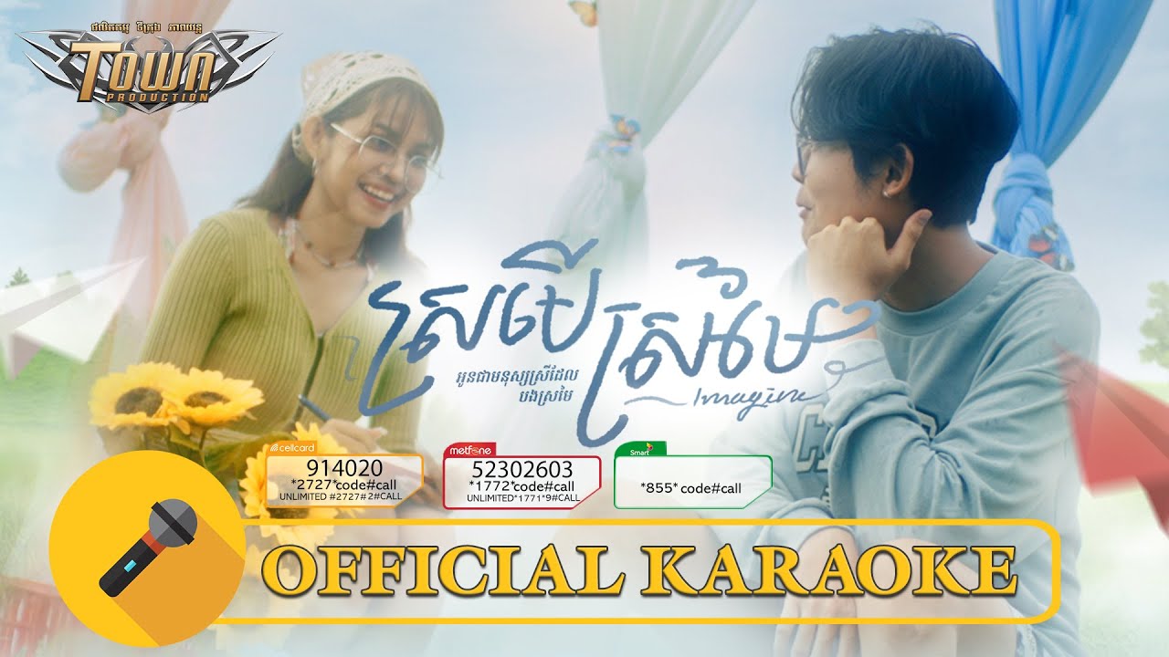 ស្រមើស្រមៃ ( Imagine ) - Rizer band - Official Karaoke - YouTube