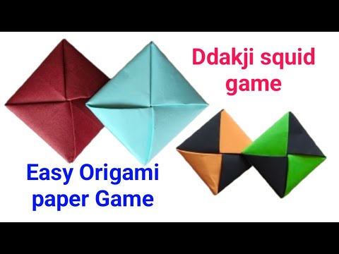 How to make Ddakji Game with A4 paper #Easy Ddakji Game tutorial #Diy ...