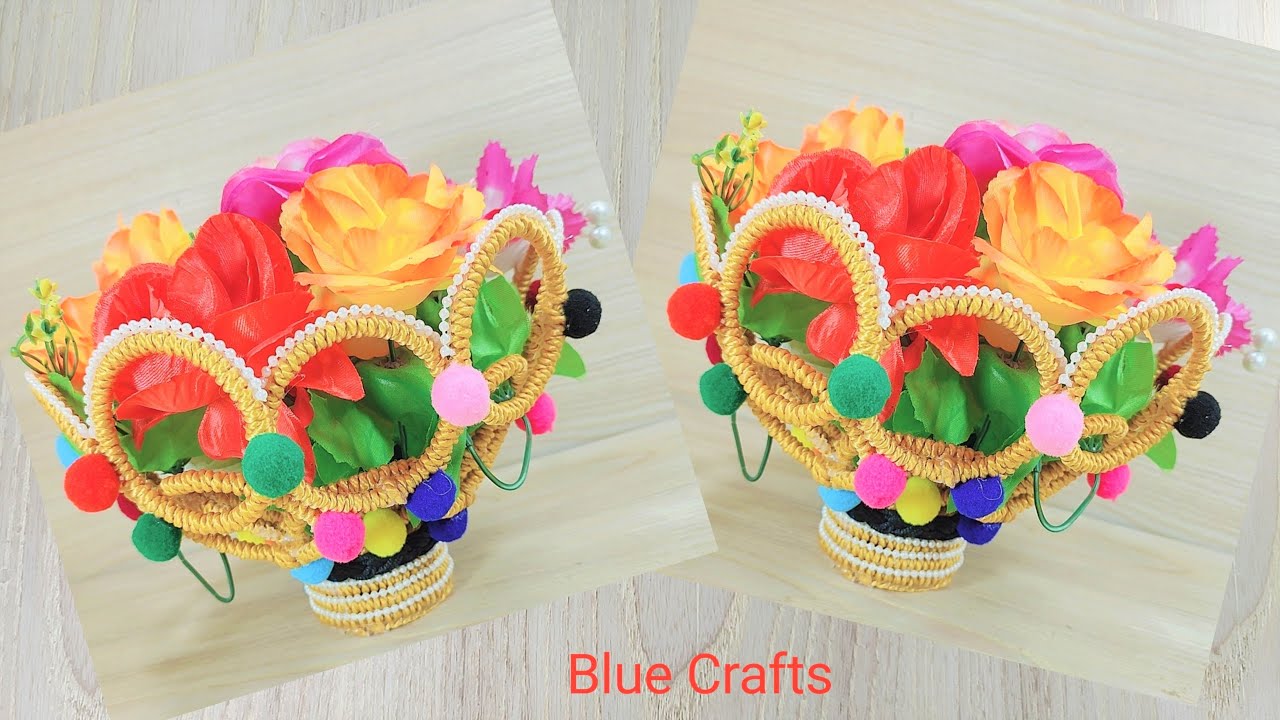 DIY Multipurpose Organizer Basket From Old Bangles And Rope | Best ...