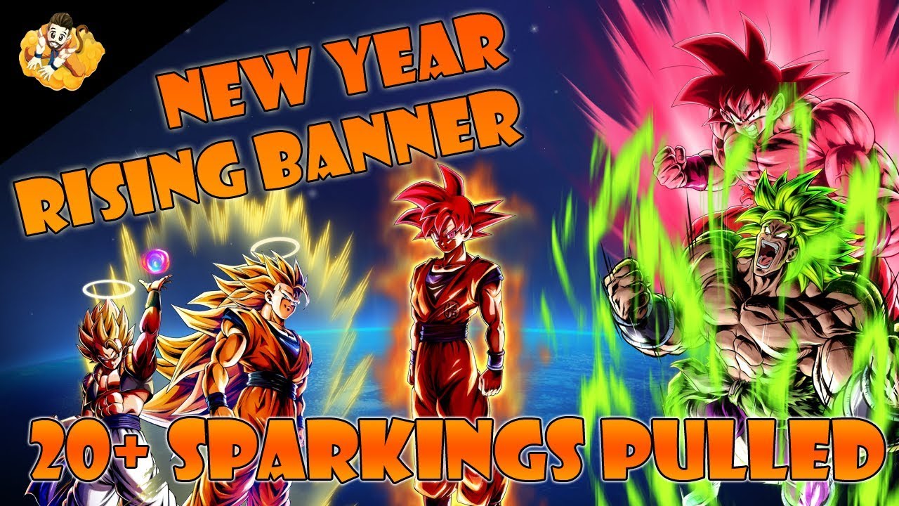 New Year Rising Summon Banner 20+ Sparking Units Pulled Dragon Ball ...