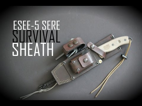 ESEE-5 SERE Survival Sheath- Wolfwind Leatherworks- Black Scout Reviews ...