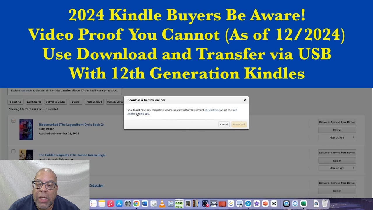 2024 Kindle Buyers Be Aware! You Can't Use Download & Transfer via USB With 12th Generation ...