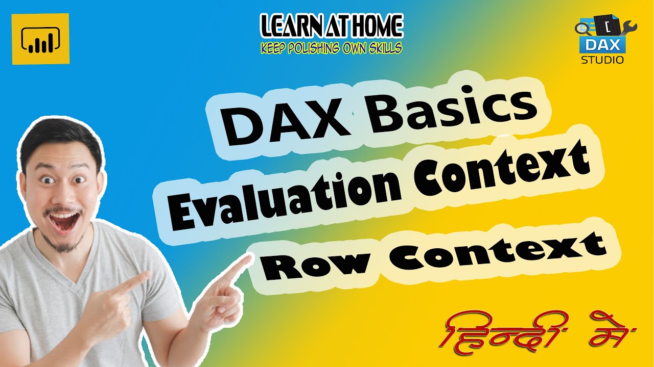 Power BI DAX Understanding Evaluation Context - Row Context in Hindi - YouTube