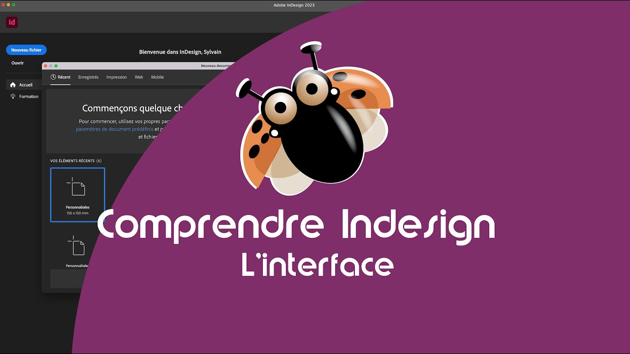 Comprendre Indesign : découvrir l'interface du logiciel InDesign - YouTube