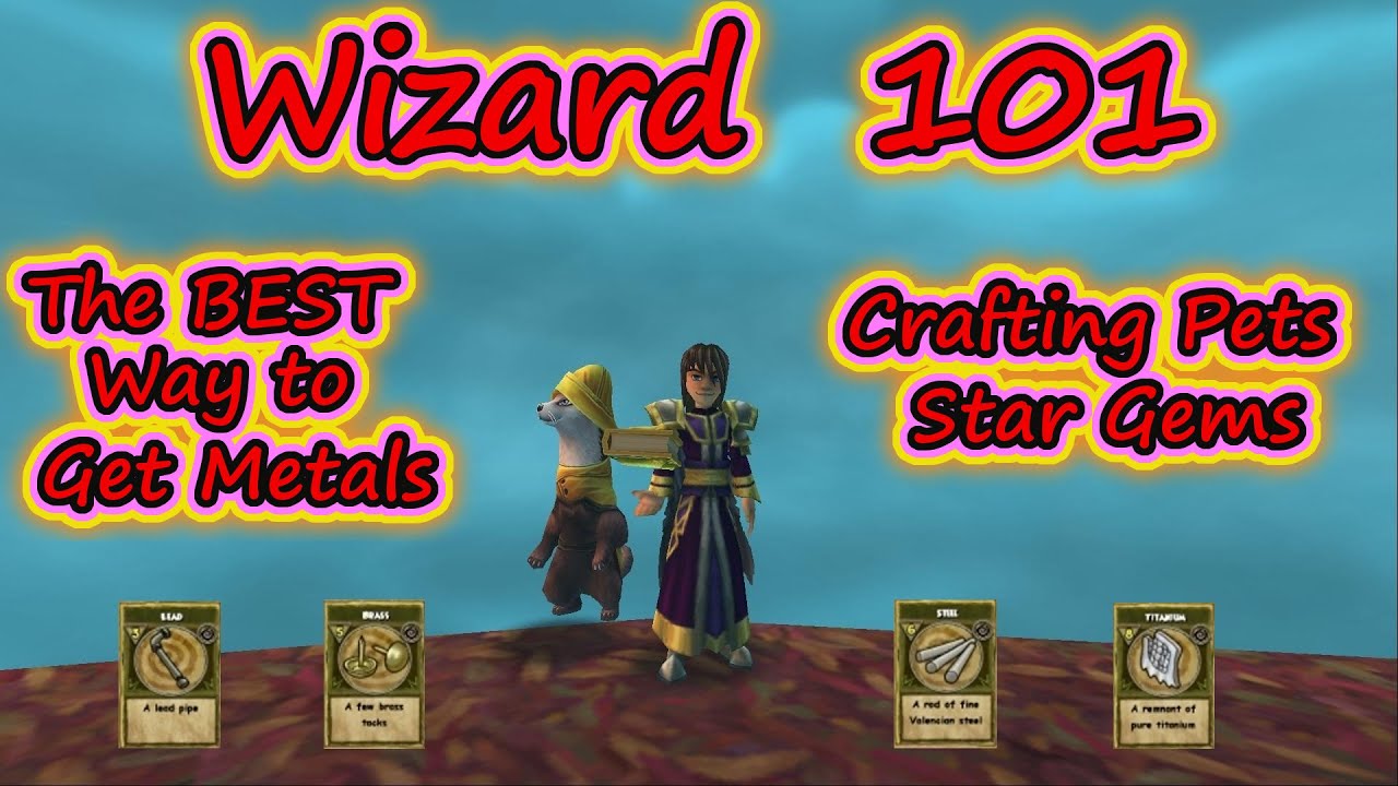 Wizard101: Best Source For Star Jewel Reagent Metals - Steel, Brass and ...