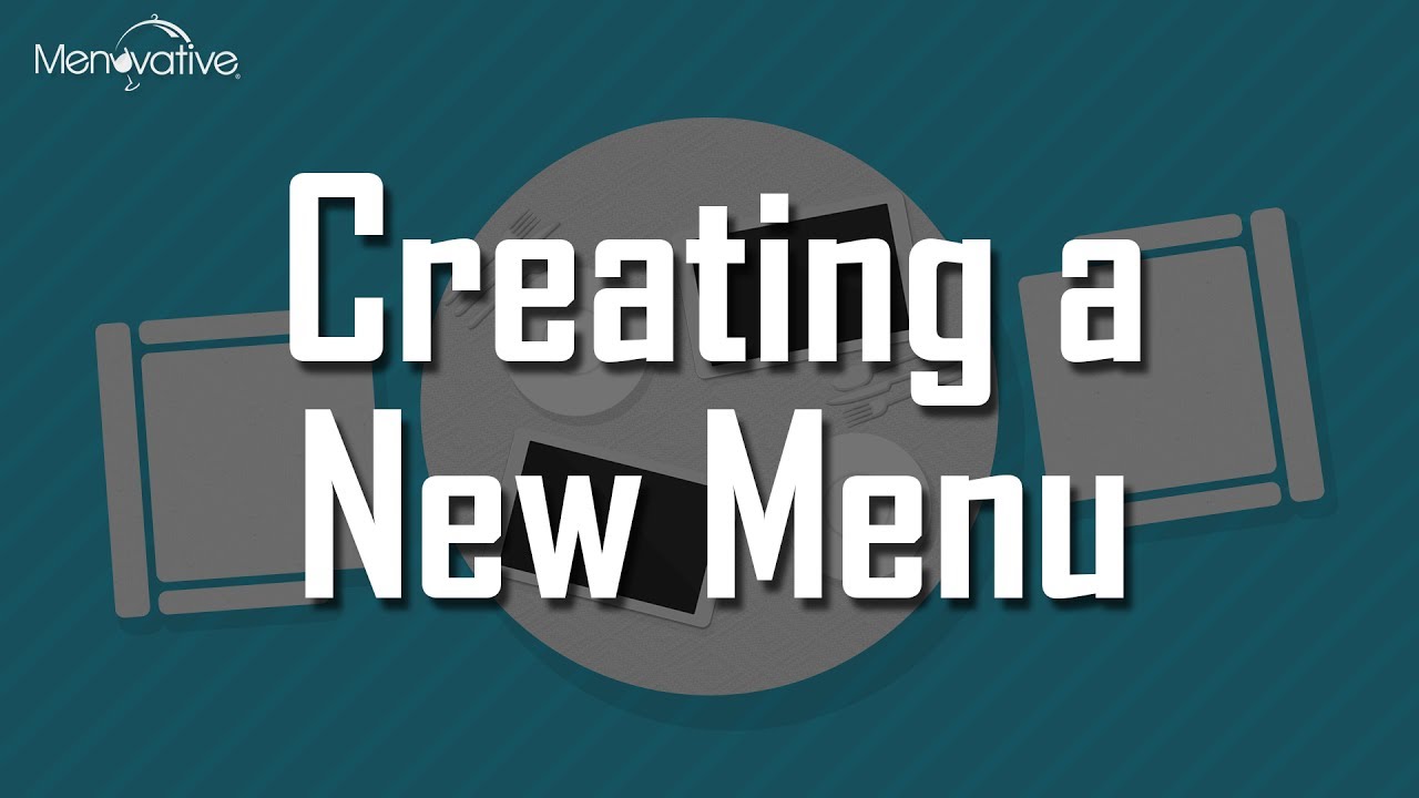 Menuvative Tutorial 07: Creating a New Menu - YouTube