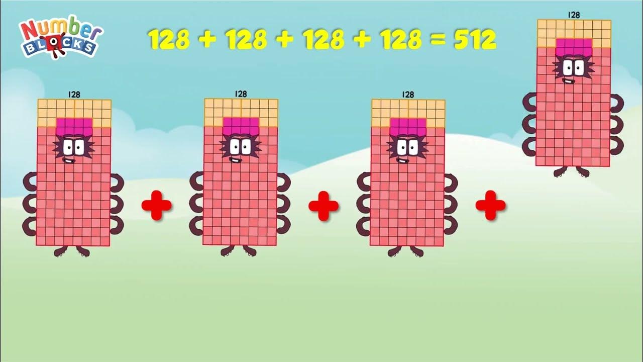 Numberblocks addition 4 same big number addition | Numberblocks [121-130] @ColorArt_id # ...