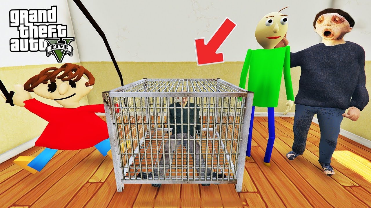 BALDİ MASKESİZ JASON'I KAFESE KAPATTI (GTA 5 MODS) - YouTube