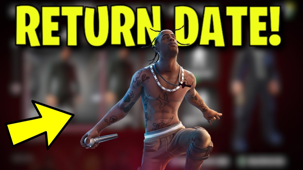 TRAVIS SCOTT SKIN RETURN DATE in FORTNITE ITEM SHOP! (Travis Scott Skin ...