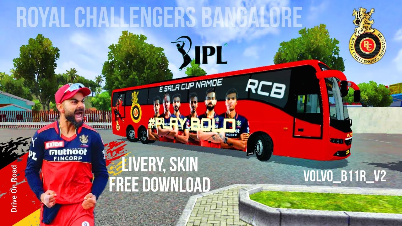 RCB BUS SKIN FREE DOWNLOAD | VOLVO B11R V2 | BUS SIMULATOR INDONESIA # ...