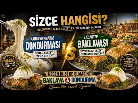 Sizce Kahramanmaraş dondurması mi Gaziantep baklavası mi