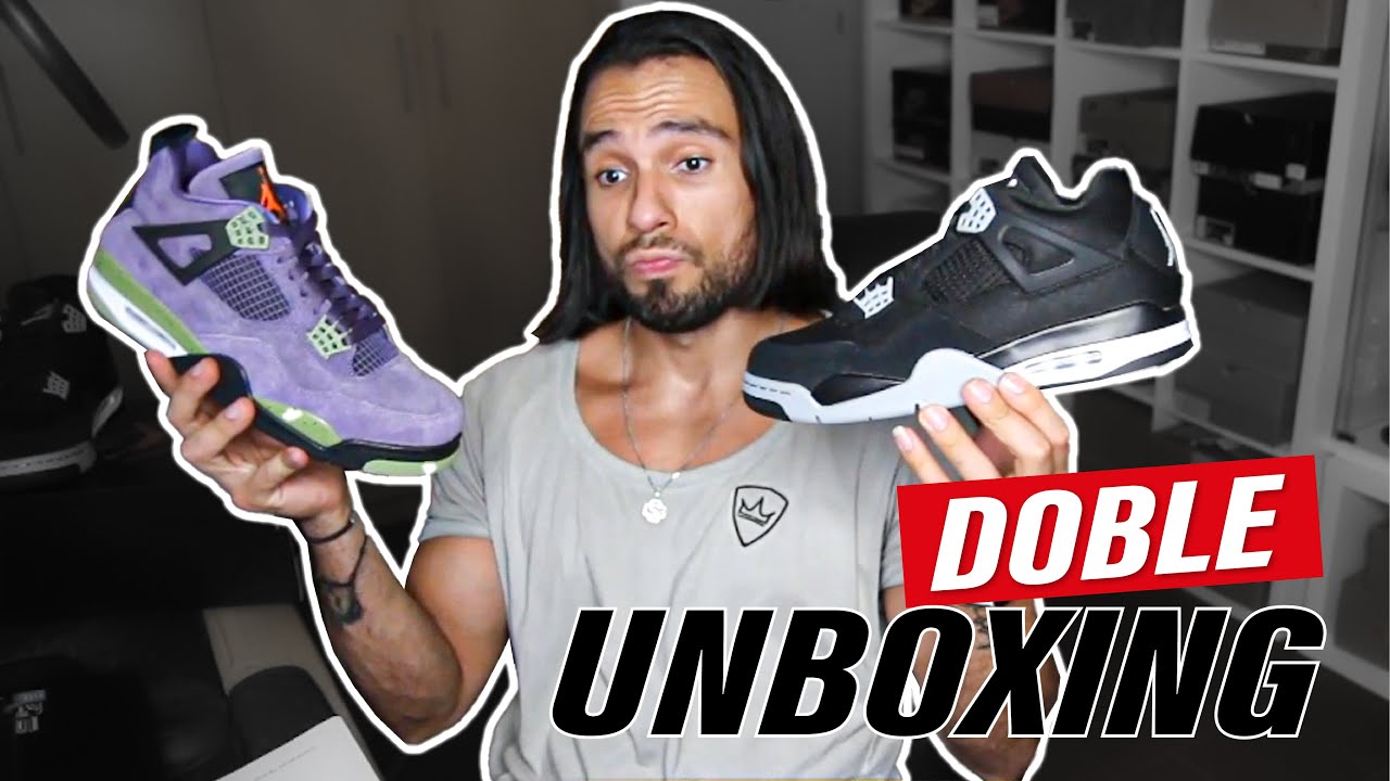 DOBLE UNBOXING J4 RETRO CANYON PURPLE & J4 RETRO BLACK CANVAS - YouTube