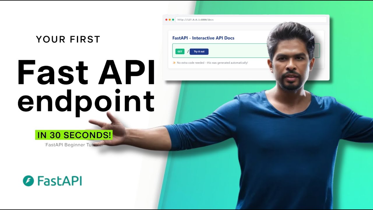 FastAPI in 30 Seconds: Your First Endpoint (Beginner Tutorial) - YouTube