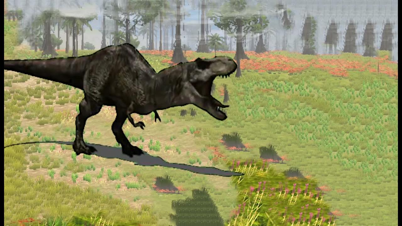 t rex di hutan pt4 - YouTube