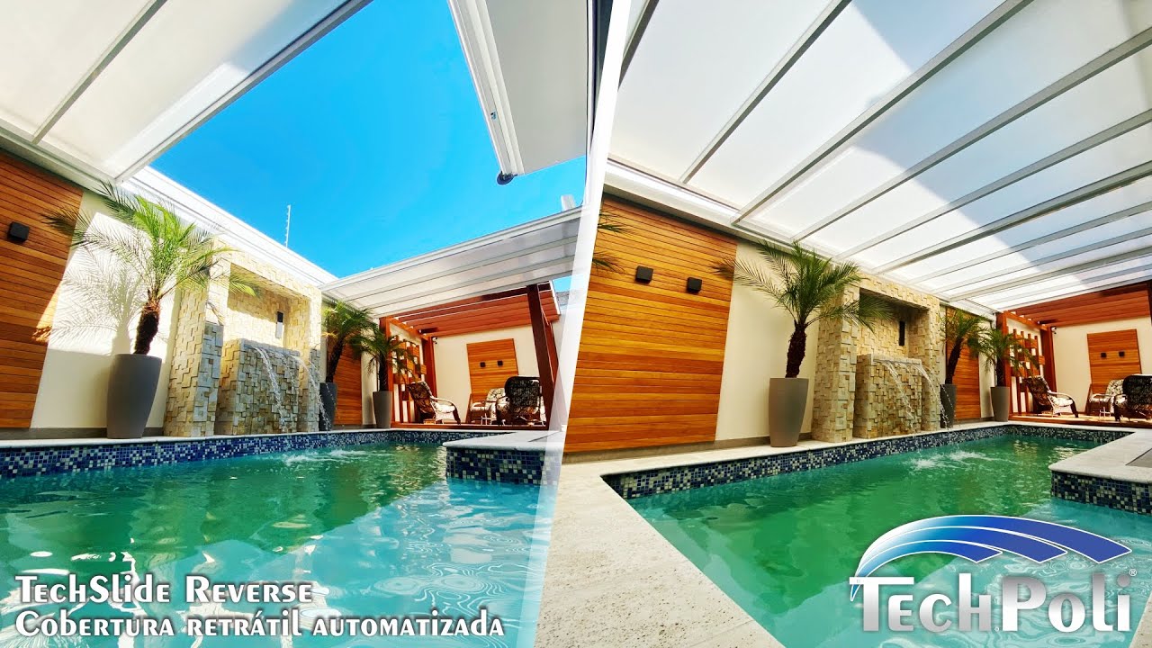 Cobertura Retrátil - Techslide Reverse - Automatizada por smartphone - Alta qualidade - TechPoli ...