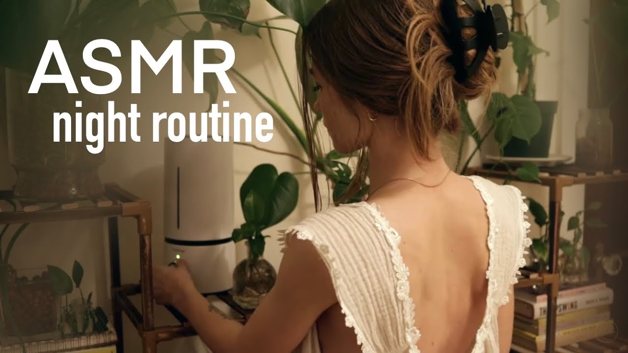 The Coziest ASMR Ever! Let's Get Ready For Bed 🌿 | Hair Brushing ...