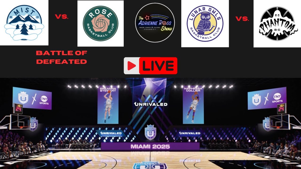 LIVE STREAM: UNRIVALED | Mist vs. Rose and Lunar Owls vs. Phantom - YouTube