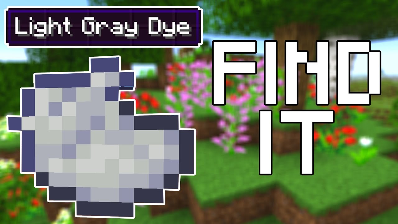 How to Find Light Grey Dye in Minecraft (All Versions) - YouTube