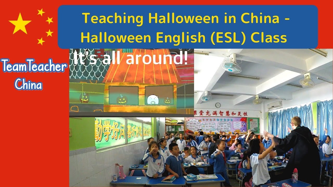 Halloween English Lesson | Live TEFL Class in Public School | TESOL ...